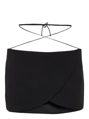 MONOT Wrap Miniskirt - Black