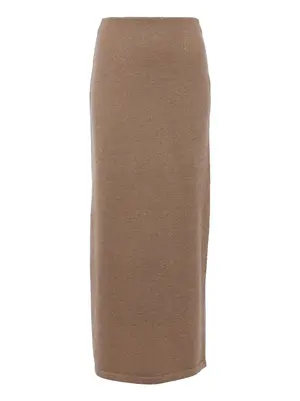 JW Anderson High-rise Mohair-blend Midi Skirt - Brown