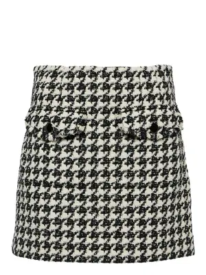 Veronica Beard Adriel Houndstooth Miniskirt - Multicoloured