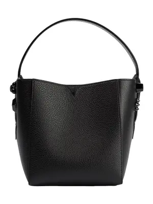 CHRISTIAN LOUBOUTIN Cabachic Mini Leather Bucket Bag - Black
