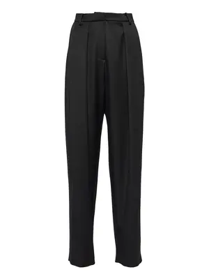 Magda Butrym High-rise Wool Trousers - Black