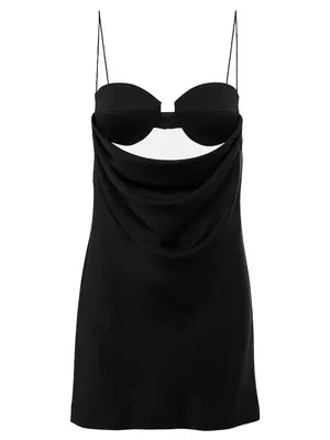 Alex Perry Cutout Draped Mini Dress - Black
