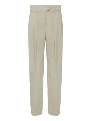 Brunello Cucinelli Twill Wide-leg Pants - Grey