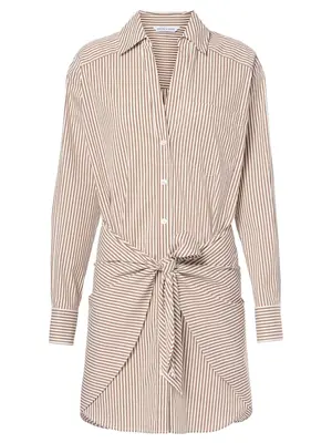 Veronica Beard Roanoke Cotton-blend Shirt Dress - Multicoloured