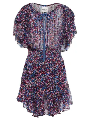 MARANT ETOILE Florise Printed Georgette Minidress - Multicoloured