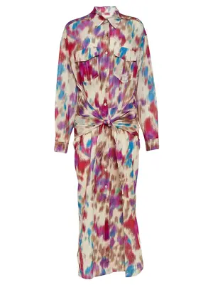 MARANT ETOILE Nesly Printed Shirt Dress - Multicoloured