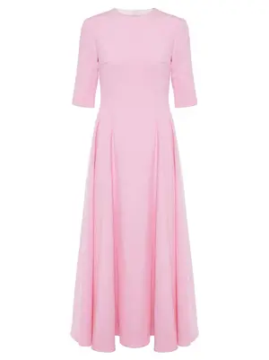 EMILIA WICKSTEAD Georgie Wool Midi Dress - Pink