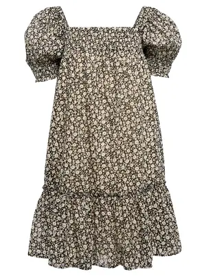 Tory Burch Floral Smocked Minidress - Multicoloured