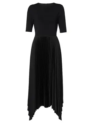 JOSEPH Darno Plisse Midi Dress - Black