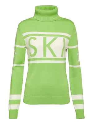 Perfect Moment Schild Intarsia Wool Sweater - Green