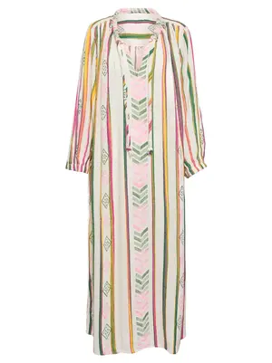 Velvet By Graham & Spencer Jacquard Cotton Midi Dress - Multicoloured