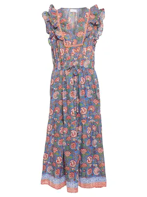 Velvet By Graham & Spencer Rosalina Cotton Midi Dress - Multicoloured