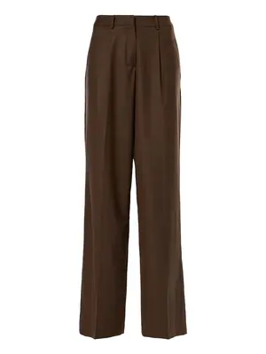 Magda Butrym Wool Wide-leg Trousers - Brown