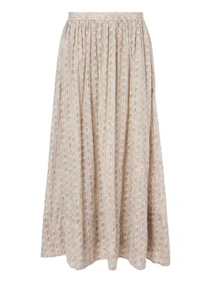 Polo Ralph Lauren Floral Cotton Midi Skirt - Multicoloured