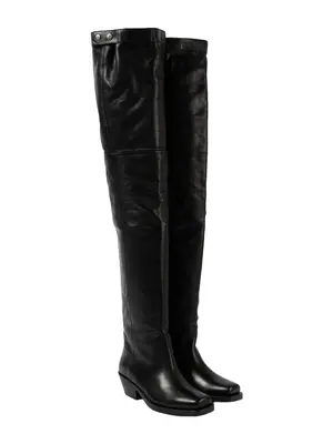 Isabel Marant Étoile Amati Leather Knee-high Boots - Black