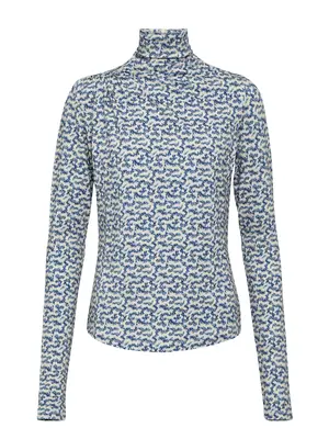 MARANT ETOILE Printed Jersey Turtleneck Top - Multicoloured