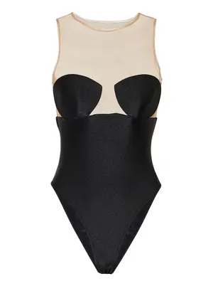 ADRIANA DEGREAS Hands Tulle Bodysuit - Multicoloured