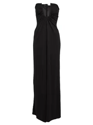 Christopher Esber Ruched Strapless Maxi Dress - Black