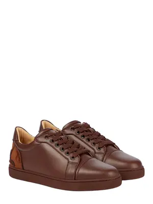 CHRISTIAN LOUBOUTIN Fun Vieira Calf Leather Sneakers - Brown