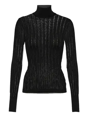 Alaïa Crinoline Turtleneck Sweater - Black