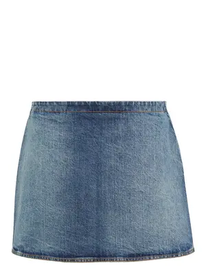 Alaïa Denim Miniskirt - Blue