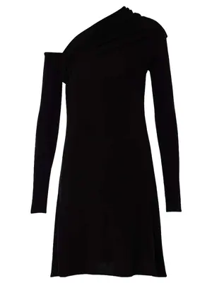 COURREGES Twist One-shoulder Mini Dress - Black