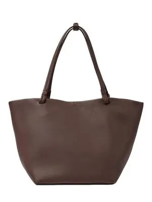 THE ROW Park Three Leather Tote Bag - Brown