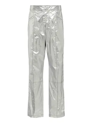 Isabel Marant Anea High-rise Coated Pants - Silver
