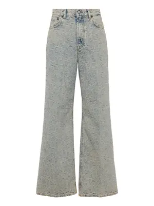 Acne Studios Monogram High-rise Wide-leg Jeans - Blue
