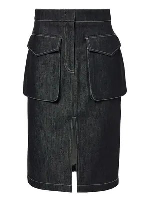 Co Denim Pencil Skirt - Blue