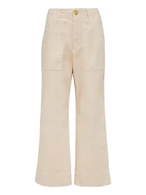 Velvet By Graham & Spencer Mya Cropped Wide-leg Pants - Beige