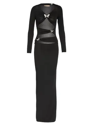 AYA MUSE Atalo Cutout Midi Dress - Black