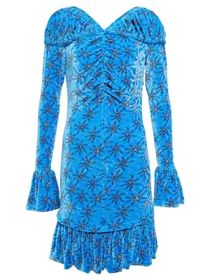PACO RABANNE Rabanne Floral Velvet Minidress