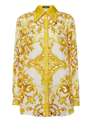 Dolce & Gabbana Majolica Silk Twill Shirt - Multicoloured