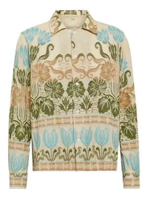 BODE Tulipa Printed Cotton Shirt - Multicoloured