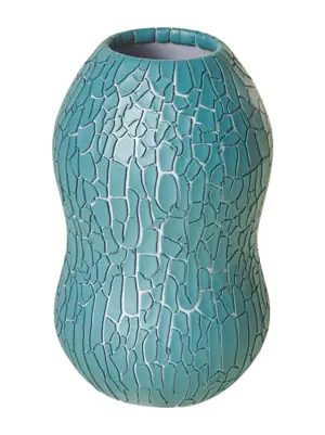 HOUSEPLANT Crackle Vase Seth In Blue - Light Blue