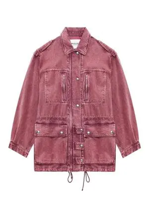 MARANT ETOILE Joanna Denim Jacket - Raspberry
