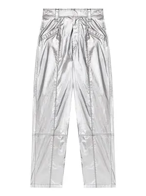 Isabel Marant Aude Coated Pants - Silver