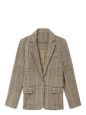MARANT ETOILE Charlyne Checked Jacket - Beige
