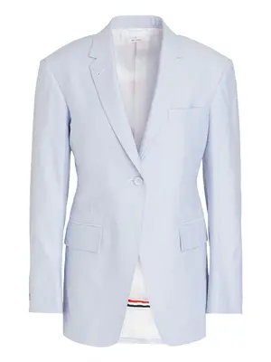 Thom Browne Cotton Oxford Blazer - Sky Blue