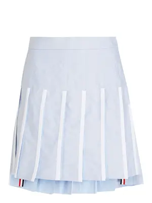 Thom Browne Pleated Mini Skirt - Sky Blue