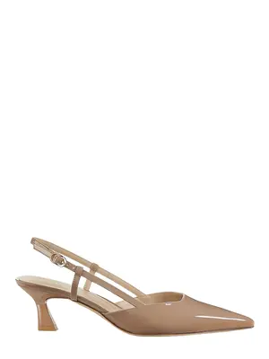 STUART WEITZMAN Vinnie 50mm Patent Leather Pumps Fawn
