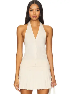 LOVERS AND FRIENDS Milana Button-front Vest - Cream
