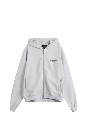 REPRESENT Owners' Club Zip Hoodie - Ash Grey/black