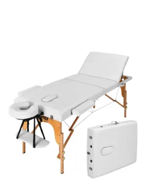 SKONYON 3-fold Portable Massage Table - White