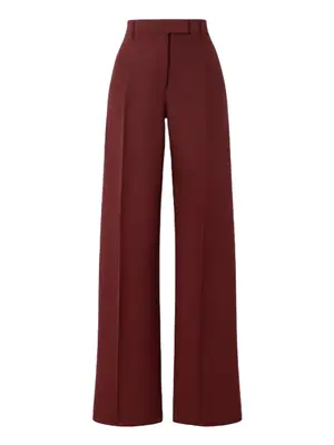 FERRAGAMO Straight-leg Faille Pants - Burgundy