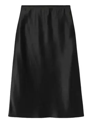 JOSEPH Isaak Silk-satin Midi Skirt - Black