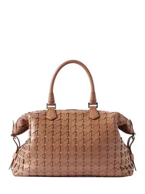 SERAPIAN Serapian Ani Woven Leather Tote Brown