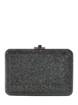 Judith Leiber Slim Slide Crystal Clutch - Gray