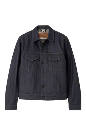 Loro Piana Kea Cotton And Cashmere-blend Denim Jacket - Blue